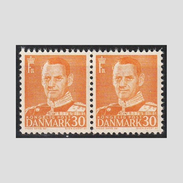 FRIMÆRKER DANMARK | 1948-50 - AFA 309 - Fr. IX 30 øre orange (Type III ...